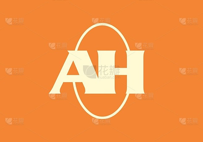 图形形状AH首字母设计