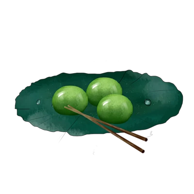 【米图网-52mitu.com】青团 手绘 清明节青团-花瓣网