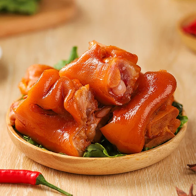 鲁明斋爆胶猪蹄熟食开袋即食特色卤猪爪麻辣猪脚卤味零食258g*2-tmall.com天猫-花瓣网