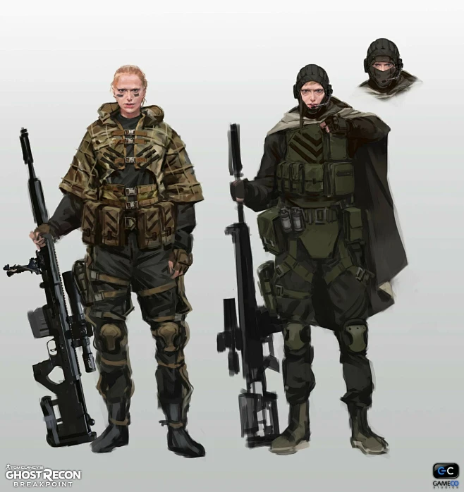 Ghost Recon Breakpoint Character Concept art- Lucille Rosebud-花瓣网