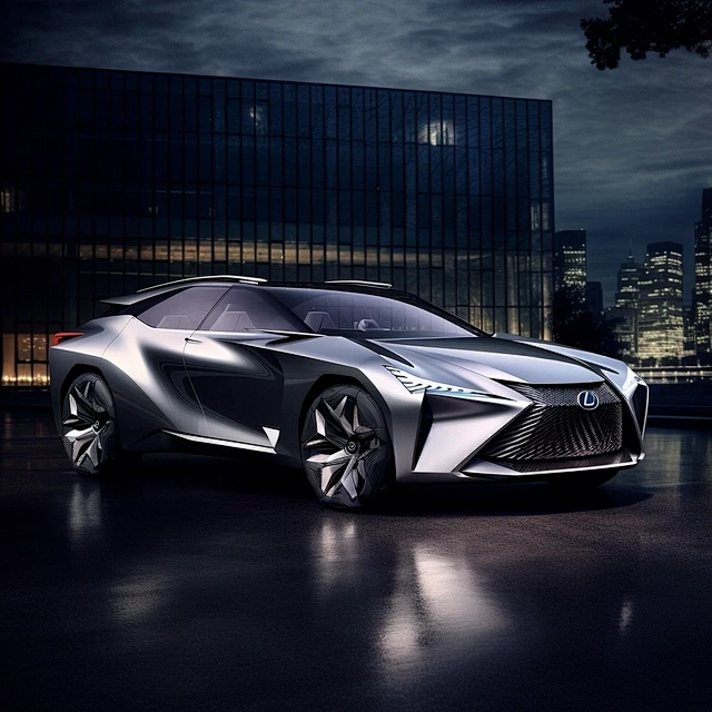 Lexus concept car, futuristic design, Chinese elements, EV styling, SUV ...