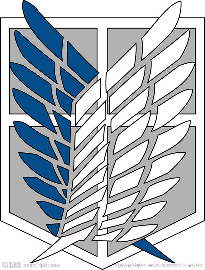 进击的巨人徽章-花瓣网