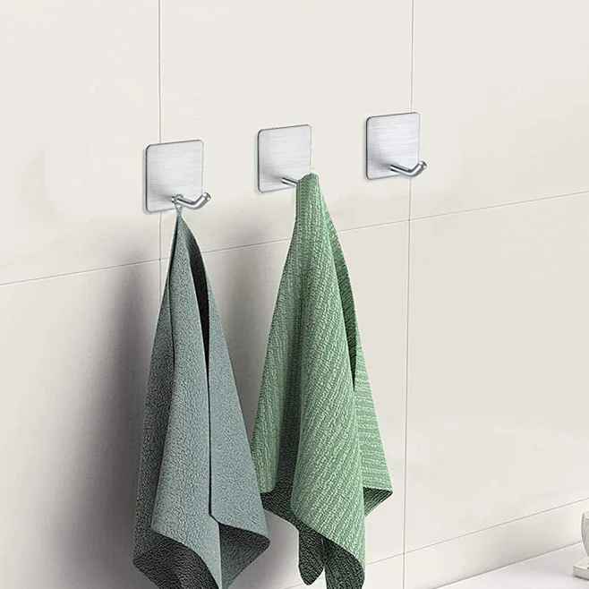 Amazon.com: Heavy Duty Adhesive Hooks Towel Hook Stick on Hooks Wall ...