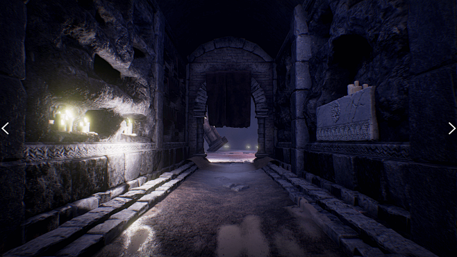 UE4虚幻4 Catacombs 黑暗恐怖地下墓穴遗迹环境场景-淘宝网