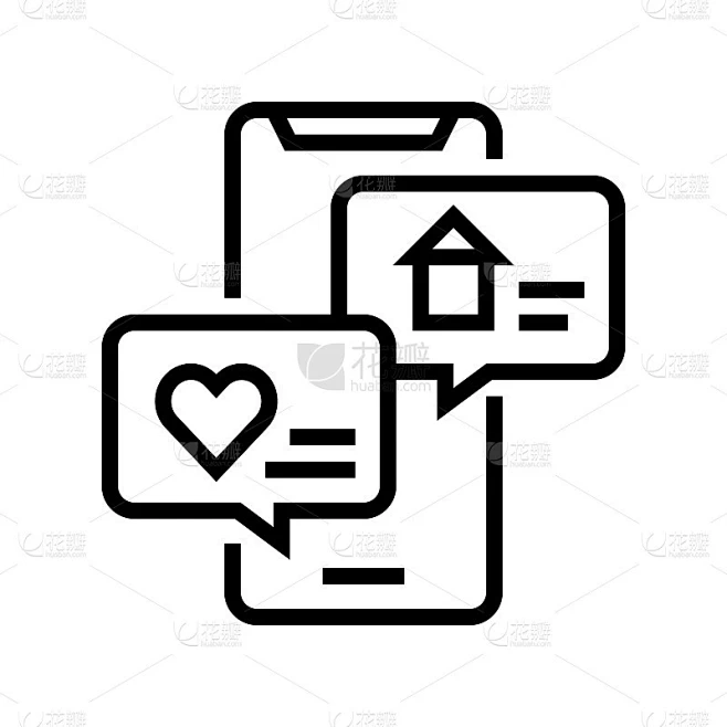 chat messaging line icon vector illustration图片_其他图片图片素材-花瓣网