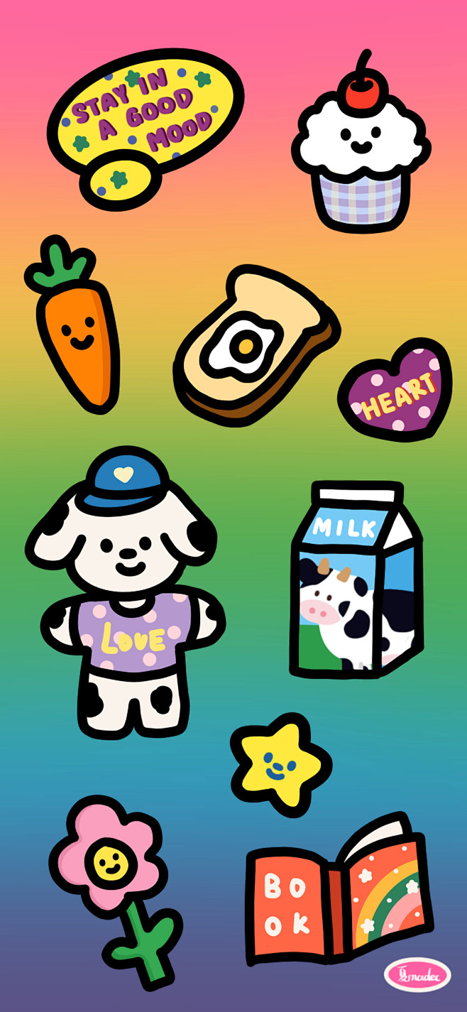 卡通可爱小动物手机壁纸cr：夏madec