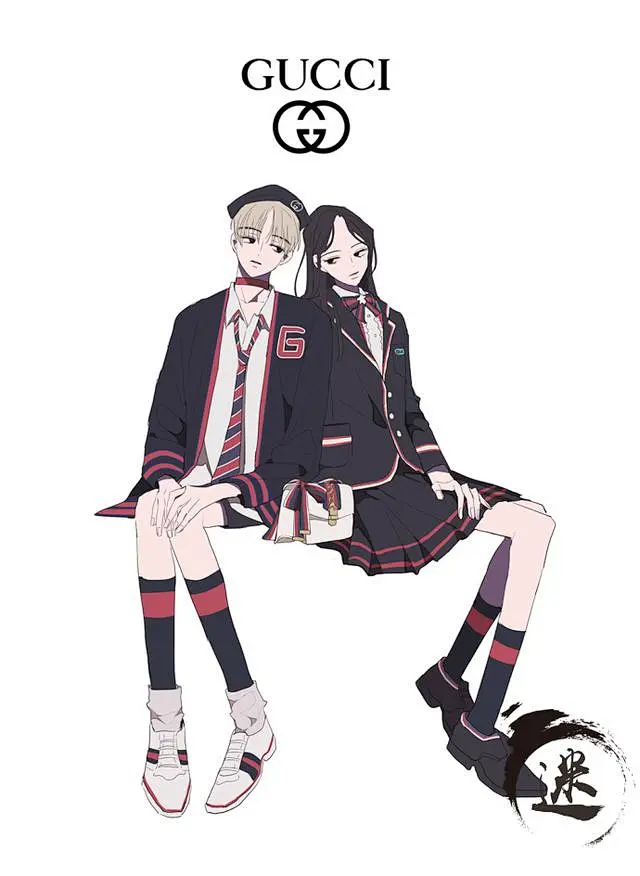 奢侈品牌拟人化：GUCCI校园风、YSL基情满满，CP设定太棒了！-花瓣网