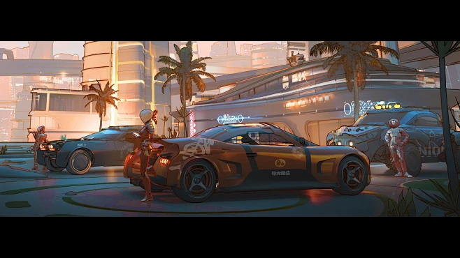 sunset racing-花瓣网