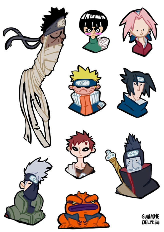 Naruto (Redraw P97 T4) + stickers图片_帅5图片素材-花瓣网