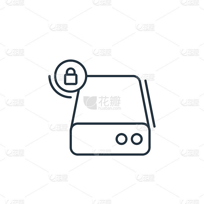 hard disk vector icon isolated on white background