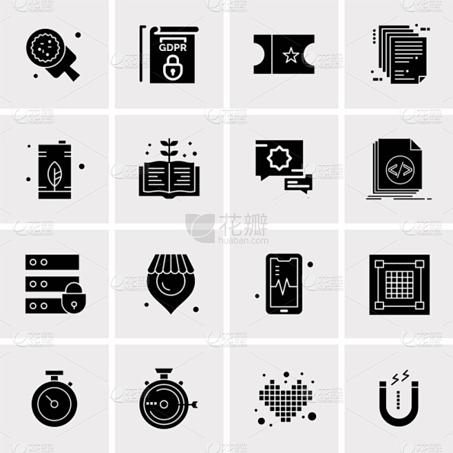 set 16 universal icons business