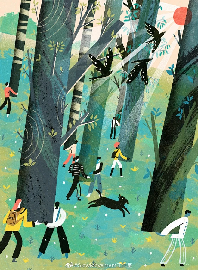 ☻ 插画 illustration by Wenjia Tang @文嘉WenjiaTang O「插画」 Wenjia Tang 路过人们的 ...