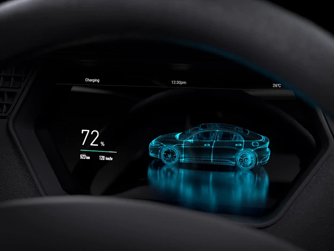 Car Charging HMI animation automotive c4d car car charging car ui ...