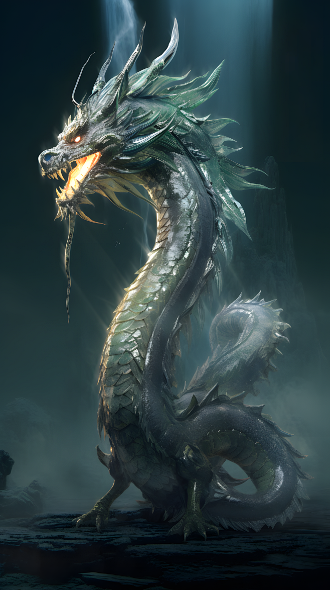 13291886666_Ancient_Chinese_mythology_Green_Dragon_Divine_Beast ...