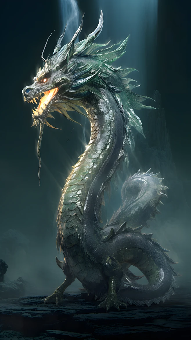 13291886666_Ancient_Chinese_mythology_Green_Dragon_Divine_Beast ...