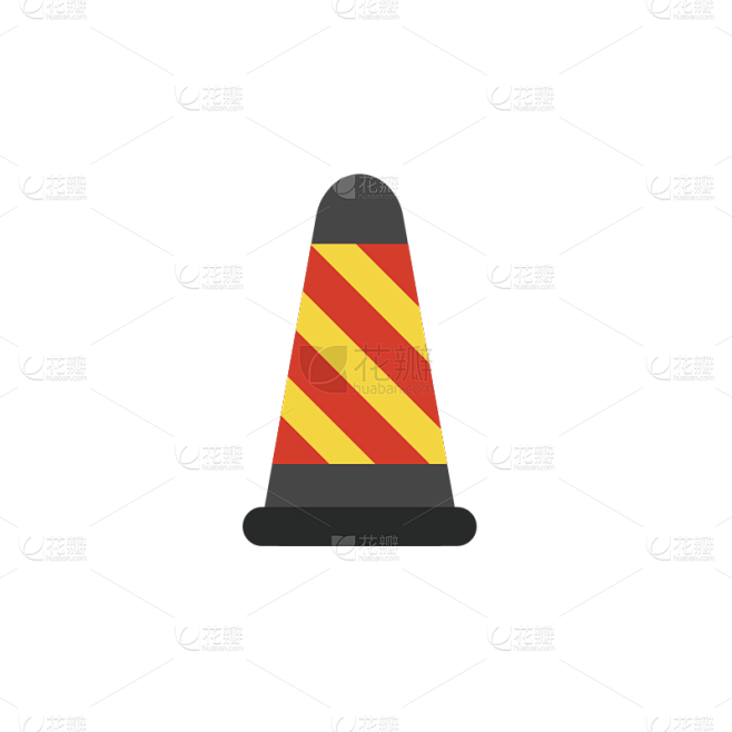 矢量风-扁平素材-路障