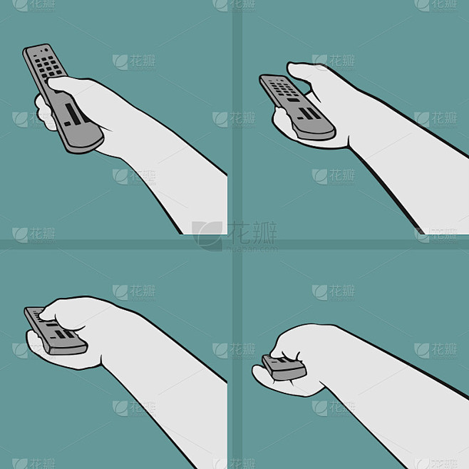Hand With Remote Control Animation Footage