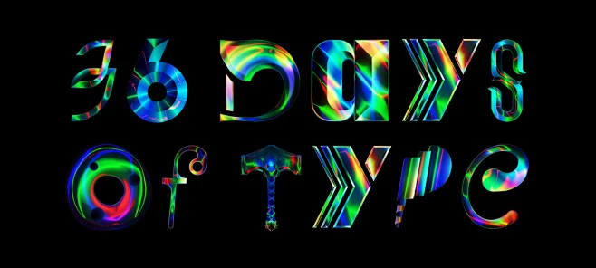 36 days of type 36 days of type 10 36 days of type 2023 abstract chrome ...