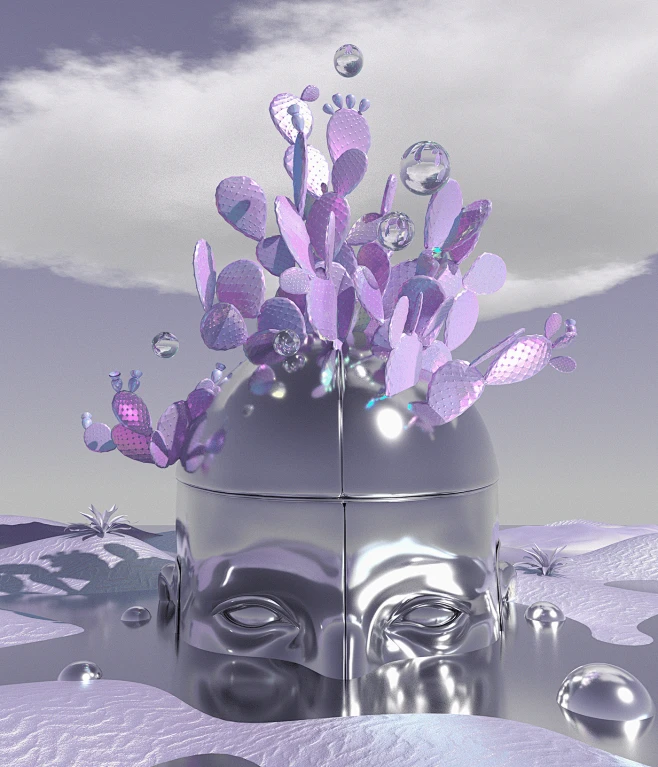 dream future purple surreal-花瓣网