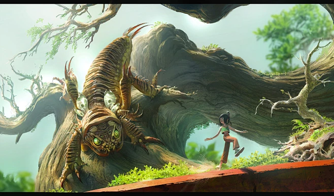 The initial concept for a cartoon animation. 动画的前期设定-花瓣网