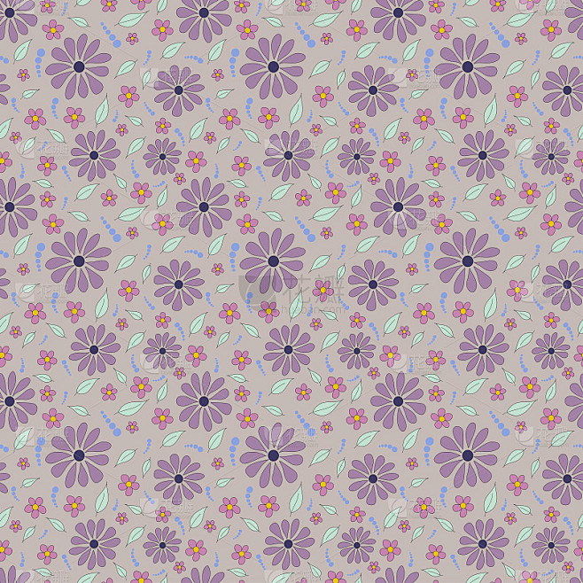 Repeating Spring Flower Pattern