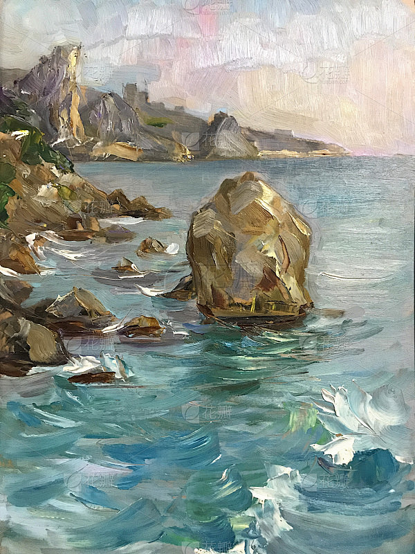 画明媚的晴天，山远山远