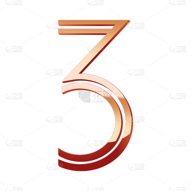 金属质感数字元素-3