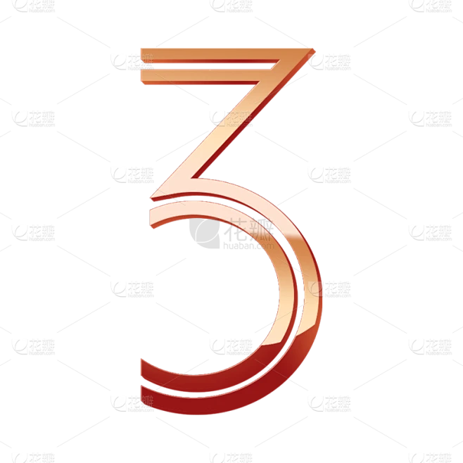 金属质感数字元素-3素材-花瓣网