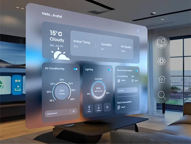 Vision Pro-Spatial UI Design by Yasir Arafat on Dribbble-花瓣网