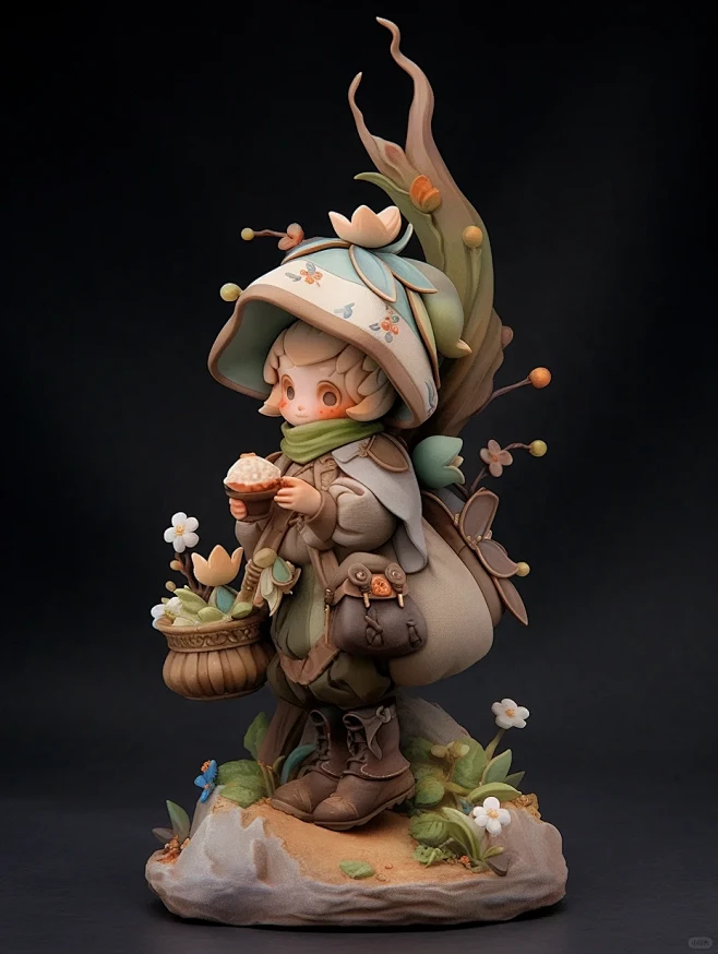 AI绘图灵感素材-粘土造型-精美娃娃图片_AI图片素材-花瓣网