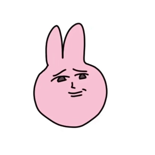 粉红兔子表情包-花瓣网