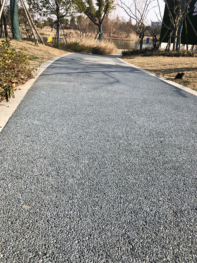 生态公园透水混凝土路面，使用三年后效果-花瓣网