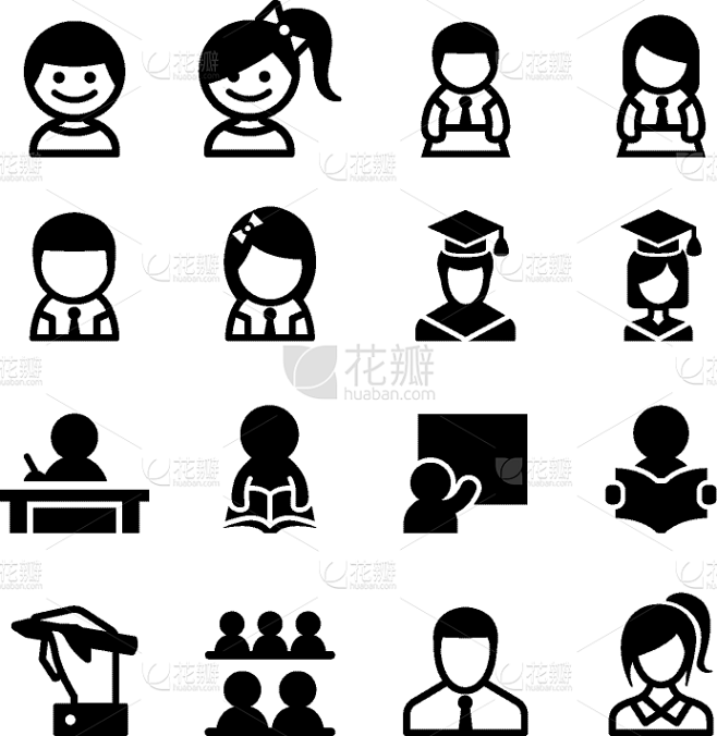 学生,图标集,知识,男孩,书,人,男人,图像,青少年,收集