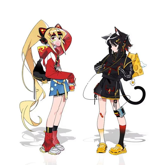 ‍ : #绘画 #插画 #立绘 #人设 #oc #Y2K #亚文化