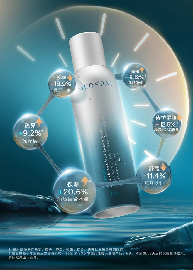 MEDSPA法国美帕舒缓修护保湿维生素b5喷雾150ml补水爽肤水修护-tmall.com天猫-花瓣网