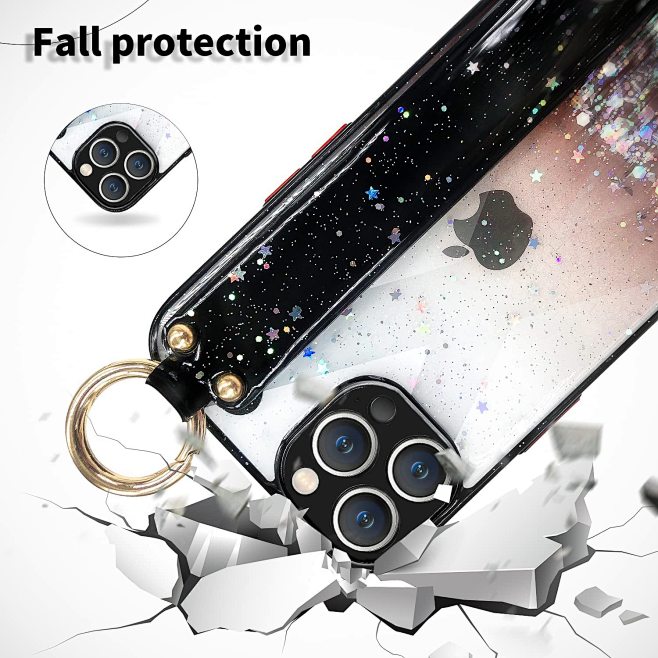 Amazon.com: BEIMEITU for iPhone 12 Bling Case Protective Wristband ...