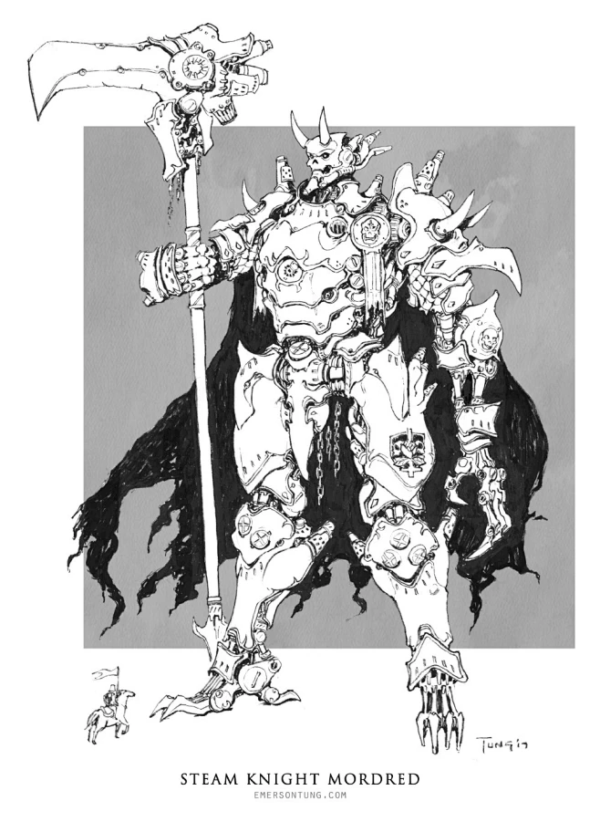 Inktober 2017 - Steam Knights Compilation, Emerson Tung : Scanned ...