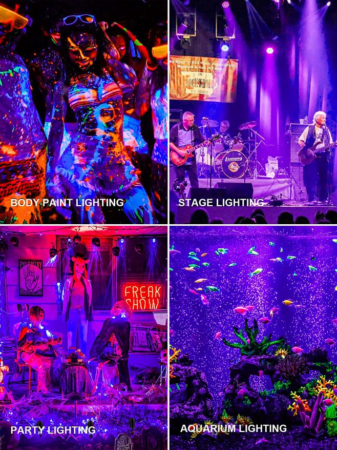 ZUCKEO Halloween Black Light Spotlight Outdoor LED Blacklight, 15W ...