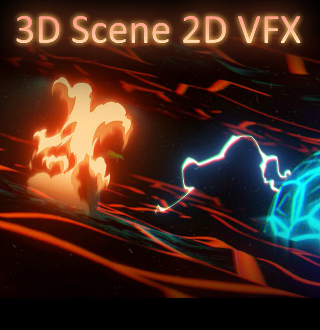 2D VFX Animation on a 3D Scene (Coll