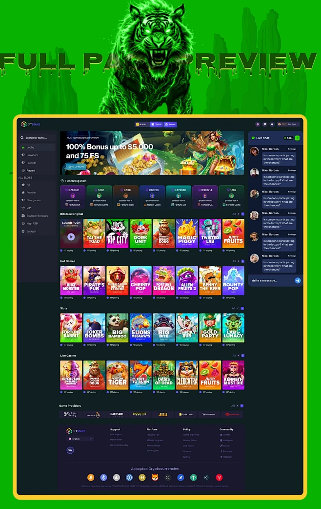 casino home page gambling casino game UI/UX ui design user interface ...