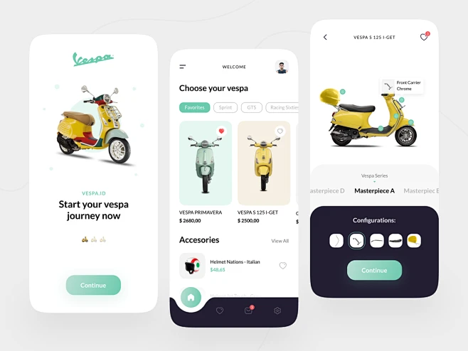 Vespa Store Mobile Exploration accessories bike ride configuration ...
