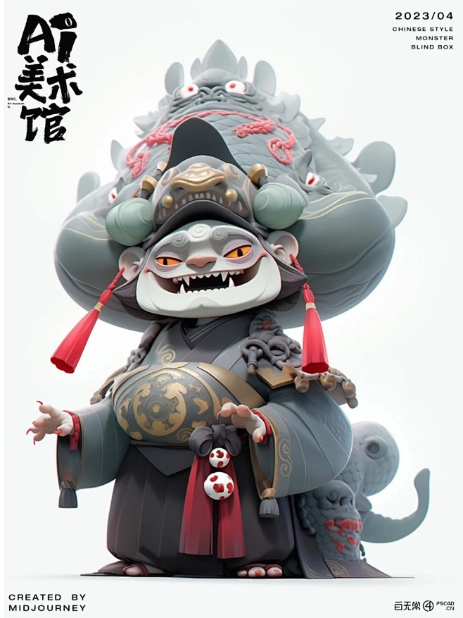 AI绘画 _ mj国风小怪兽IP _ 附关键词_13_Ninanoon_来自小红书网页版