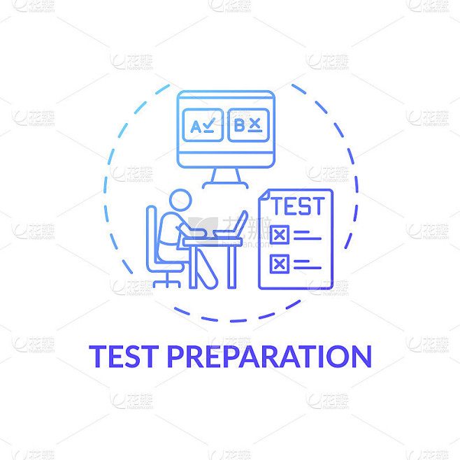 测试准备概念图标