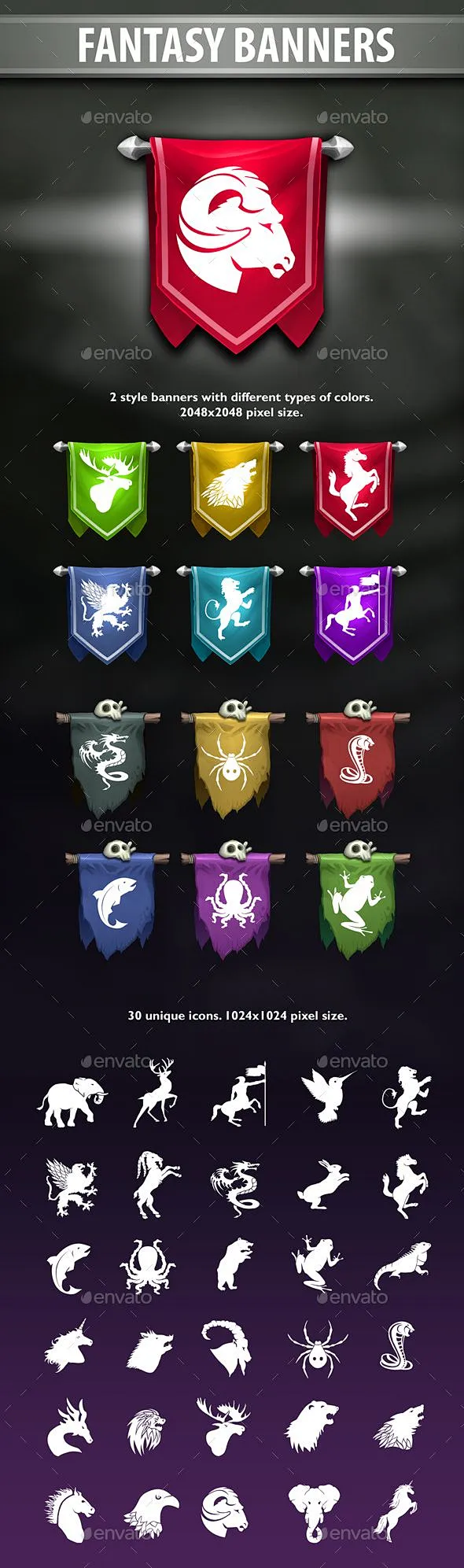 Fantasy Banners-花瓣网