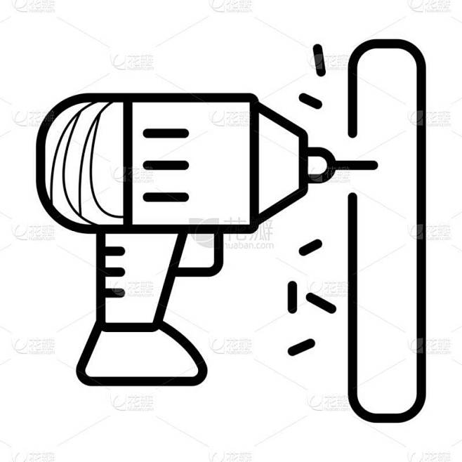 钻头图标矢量说明