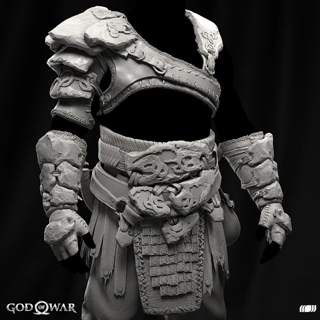 God Of War: Kratos Ancient armor set, Maxence Fleuret : High res sculpt ...