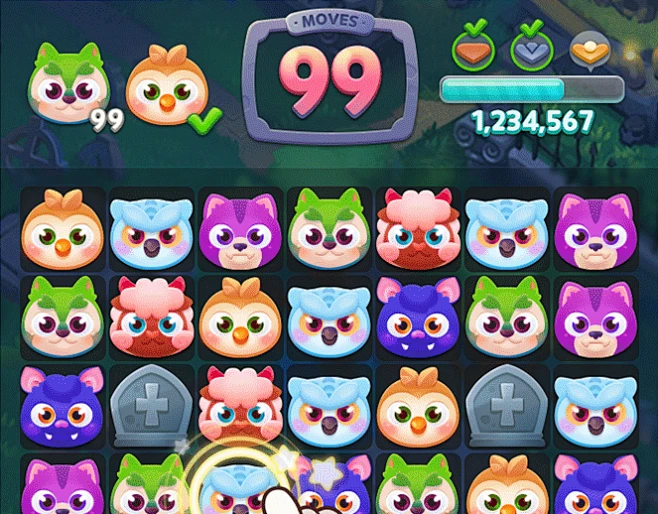 MOBILE PUZZLE GAME UI : GUI / mobile / Puzzle game / Casual game ...