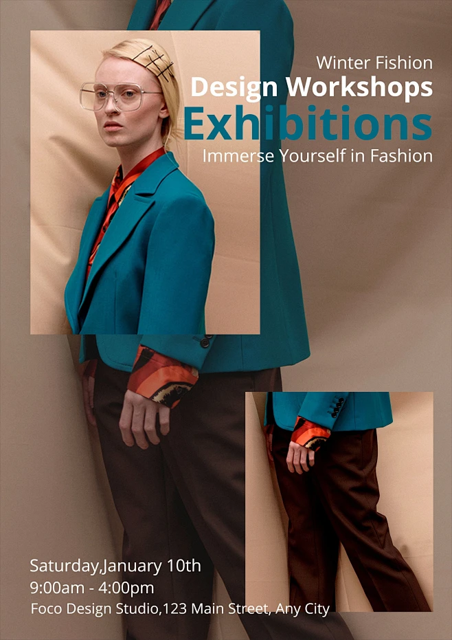 Winter Fashion Fair Propaganda Poster素材-花瓣网