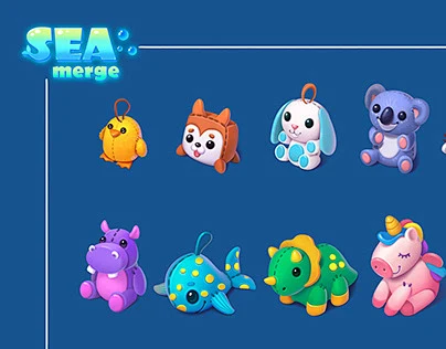 SEA MERGE game object-花瓣网