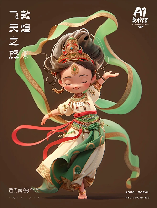 AIGC｜敦煌飞天IP设计｜国风文创设计-花瓣网